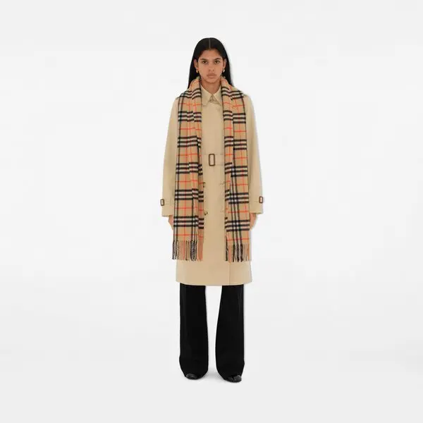 Burberry Check Cashmere Scarf - Sand