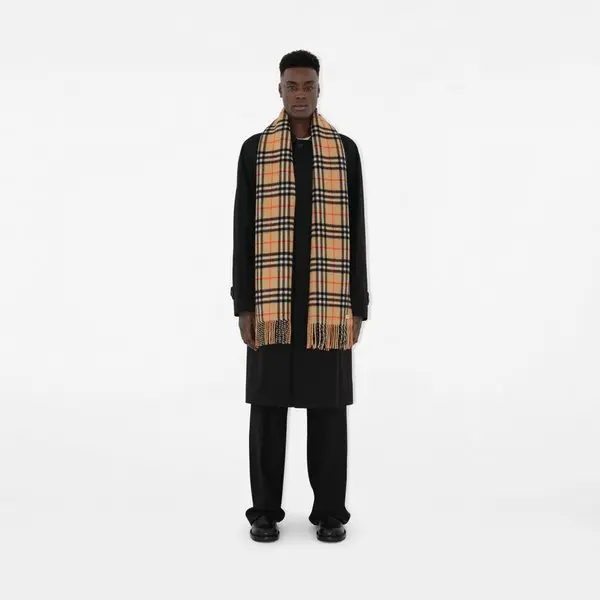 Burberry Check Cashmere Scarf - Sand
