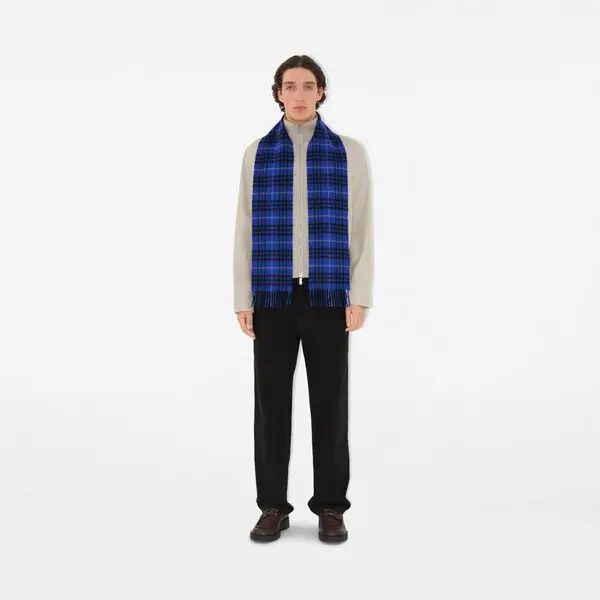 Burberry Narrow Check Cashmere Scarf