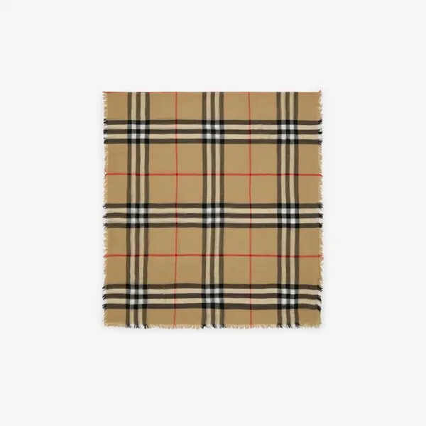 Burberry Check Wool Scarf