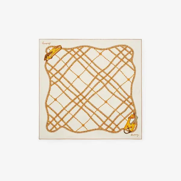 Burberry - Chain Check Silk Scarf