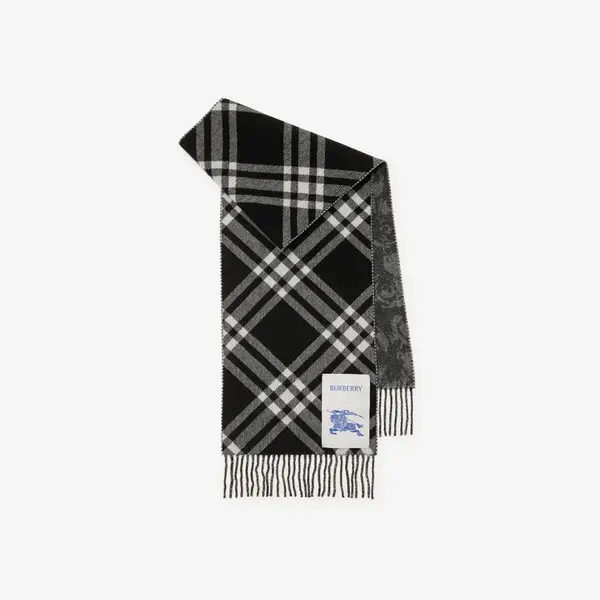 Burberry - Reversible Check Rose Cashmere Scarf