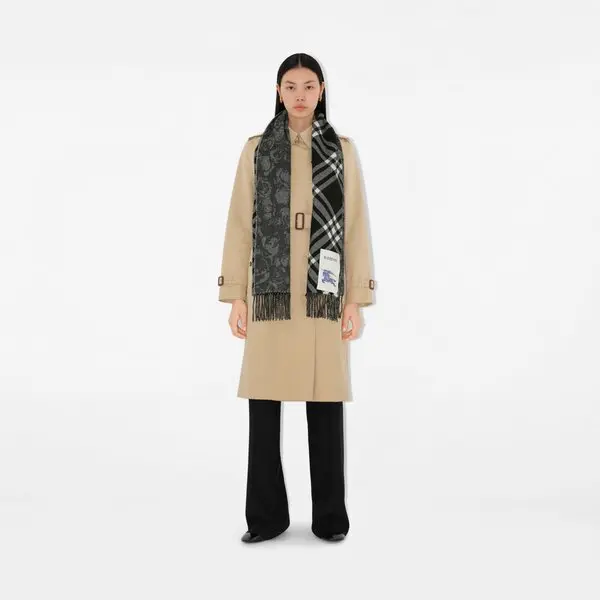 Burberry - Reversible Check Rose Cashmere Scarf