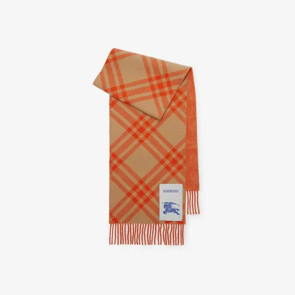 Burberry Reversible Check Rose Cashmere Scarf