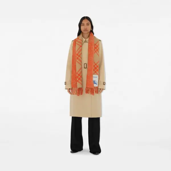 Burberry Reversible Check Rose Cashmere Scarf