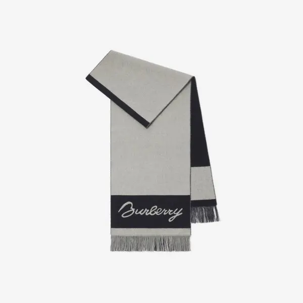 Burberry Ekd Logo Wool Scarf