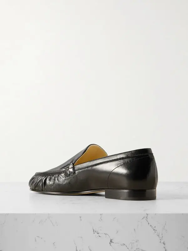 Proenza Schouler Park Embellished Glossed Textured-leather Loafers