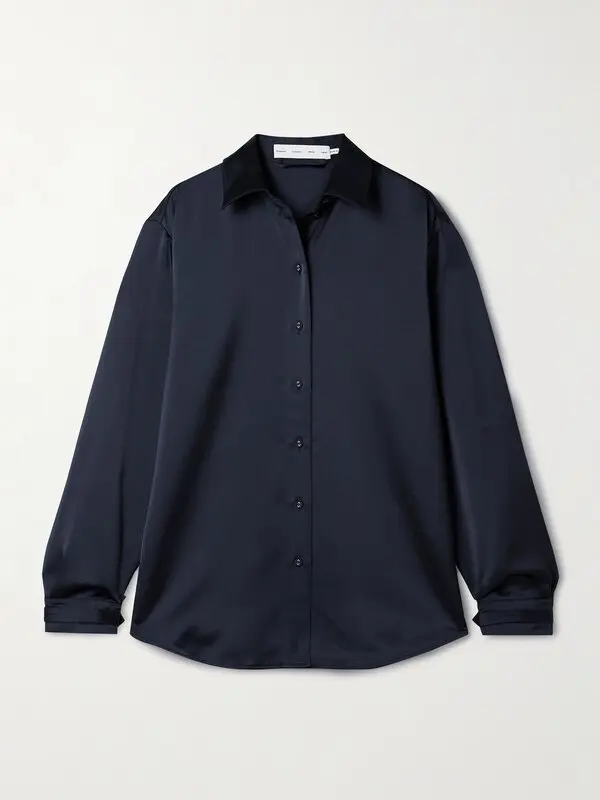 Proenza Schouler White Label Raven Satin-twill Shirt