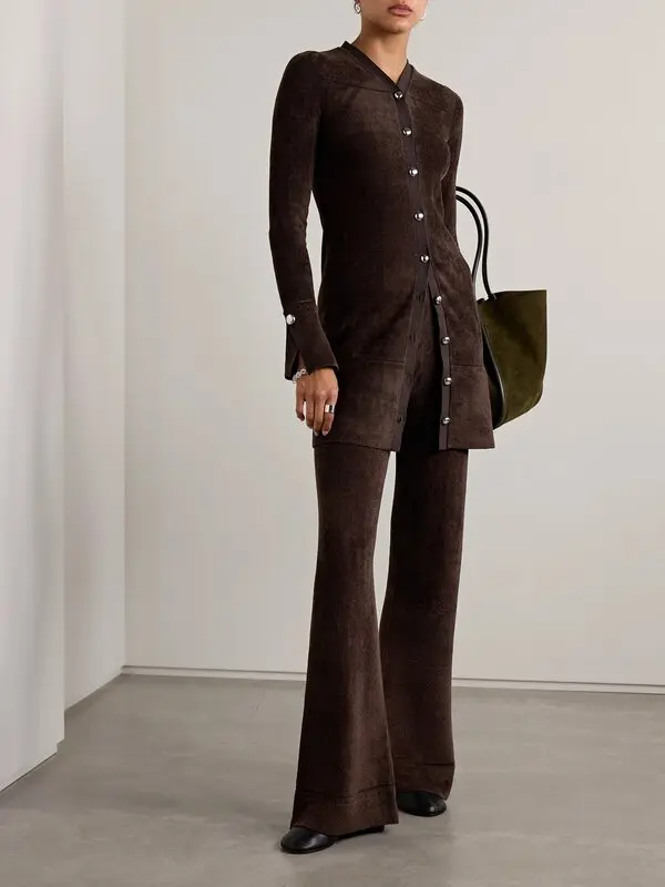 Proenza Schouler White Label Evie Chenille Flared Trousers