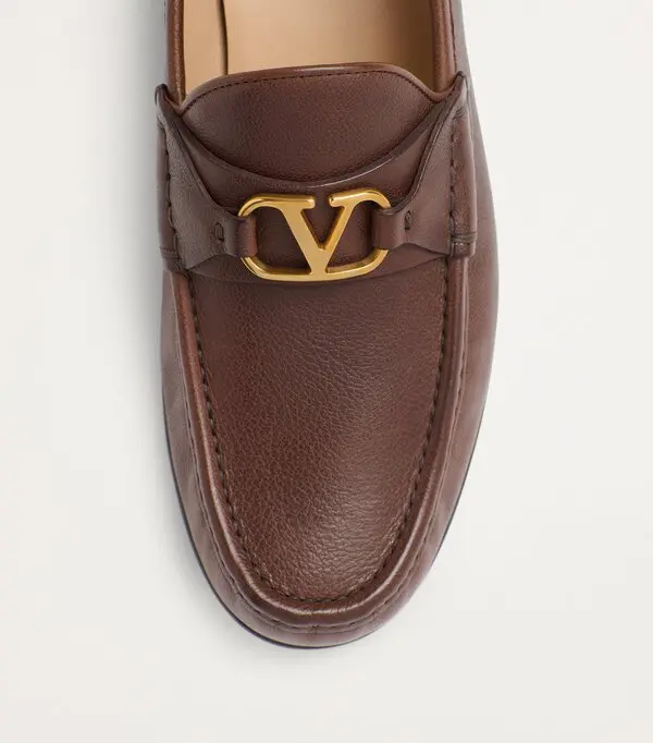 Valentino Garavani Leather Vlogo Loafers