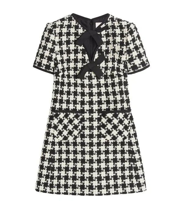 Valentino Garavani Houndstooth Mini A-line Dress