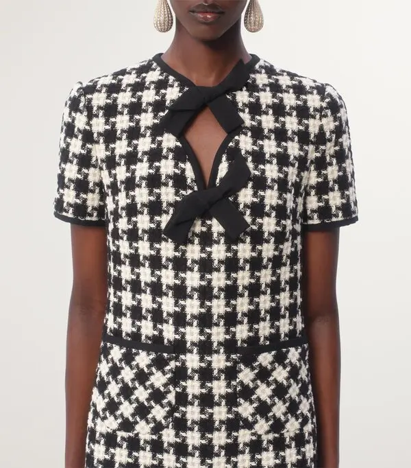 Valentino Garavani Houndstooth Mini A-line Dress