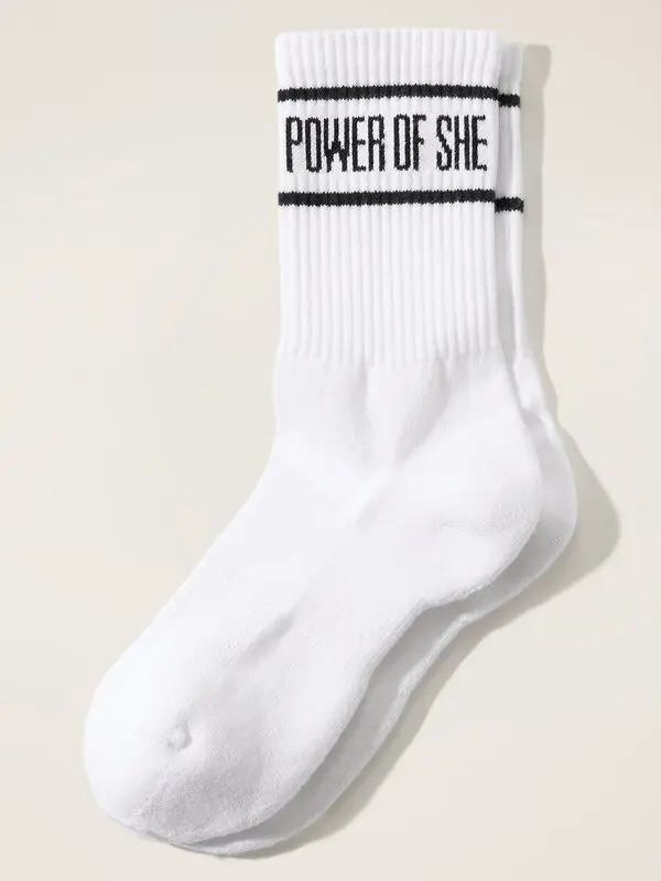 Athleta Everyday Crew Sock - Power Of She Black