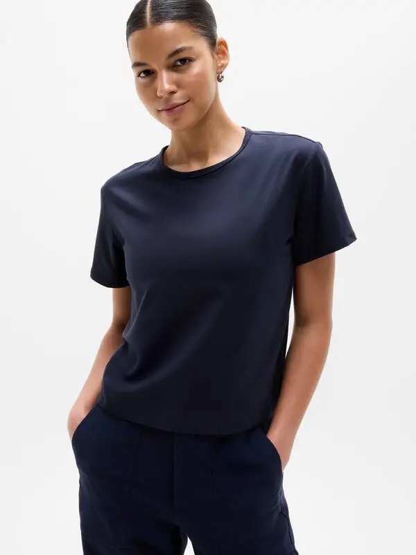 Athleta Essential Relaxed Tee - Navy