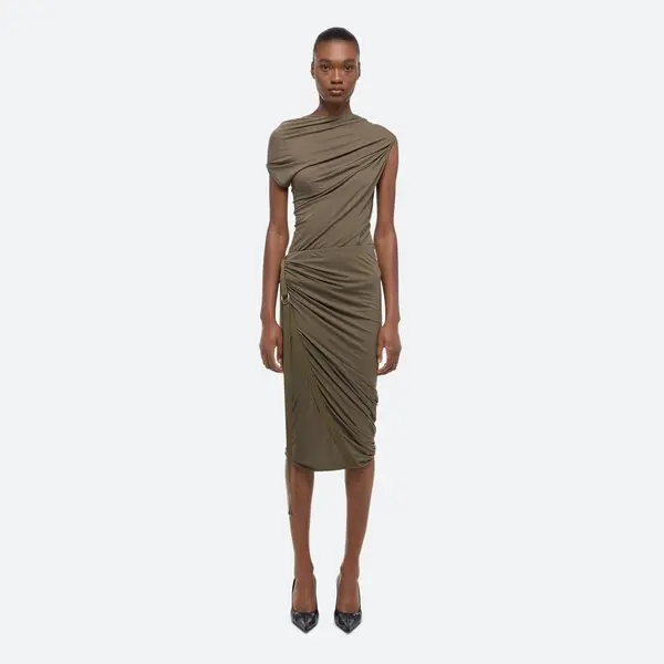 Helmut Lang Wind Draped Skirt - Olive
