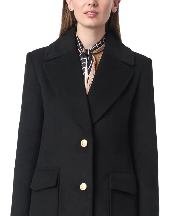 Bernardo Classic Tailored Wool Melton Coat