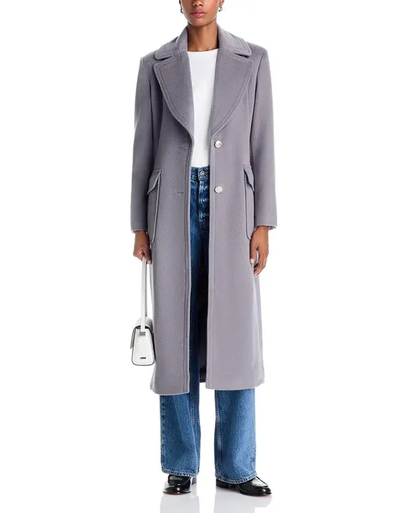 Bernardo Classic Tailored Wool Melton Coat