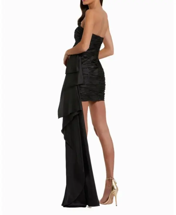 Mac Duggal Strapless Ruched Mini Dress - Black