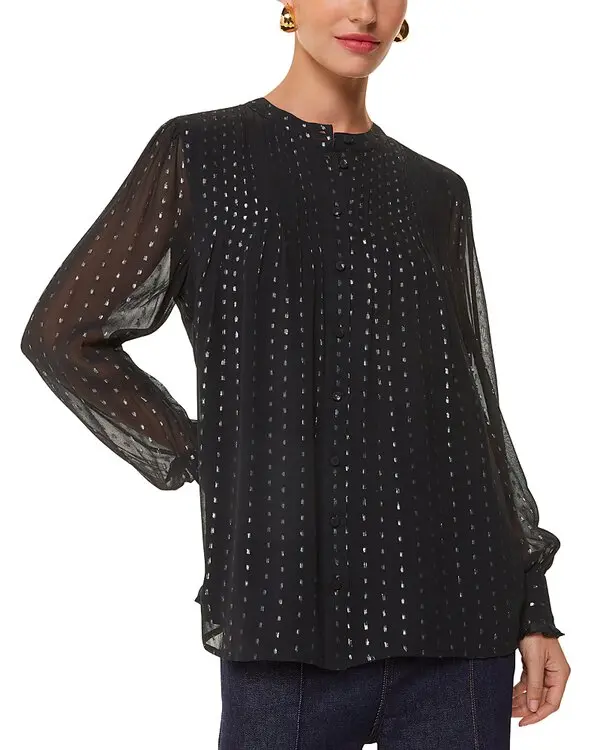 Whistles Metallic Stripe Shirt