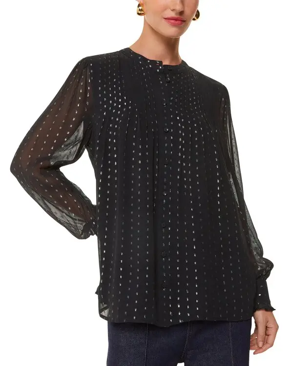 Whistles Metallic Stripe Shirt