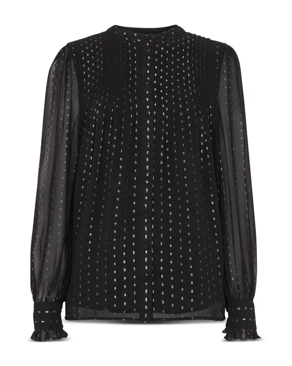 Whistles Metallic Stripe Shirt