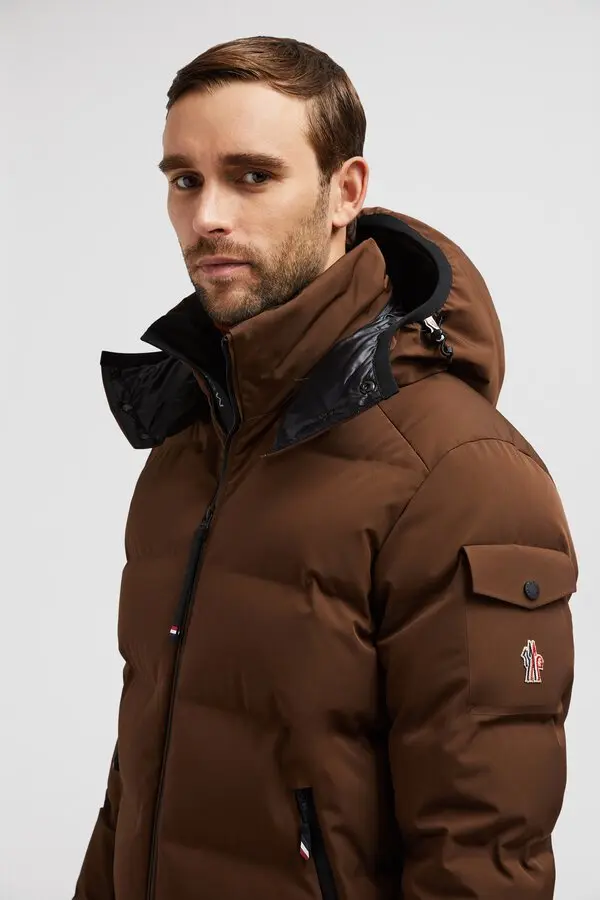 Moncler Montgetech Short Down Jacket - Brown | Editorialist