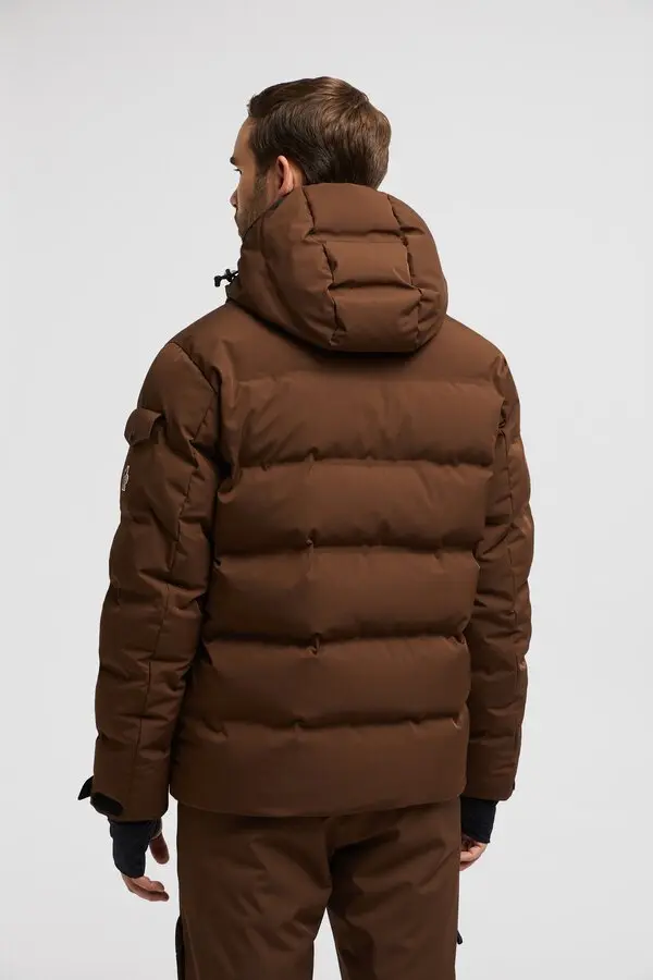 Moncler Montgetech Short Down Jacket - Brown | Editorialist