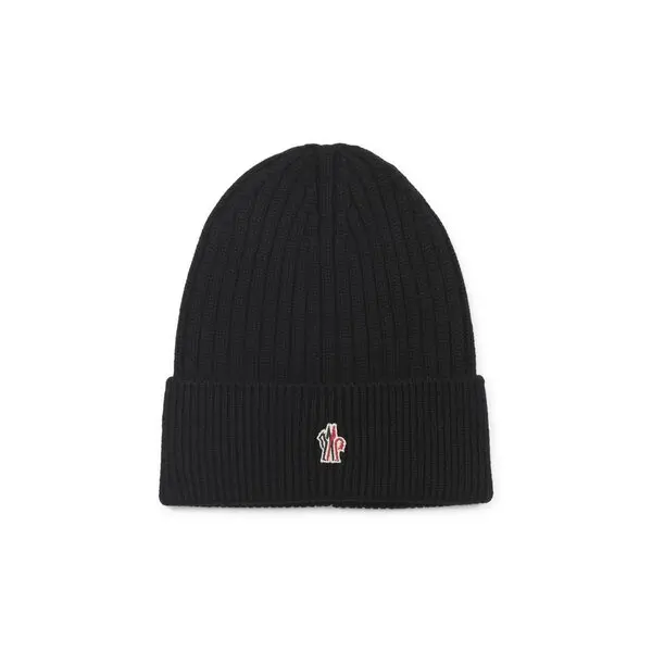 Moncler Virgin Wool Beanie - Black