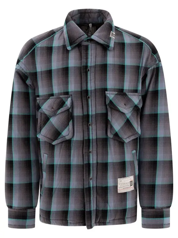 Mihara Yasuhiro Padded Check Overshirt - Grey