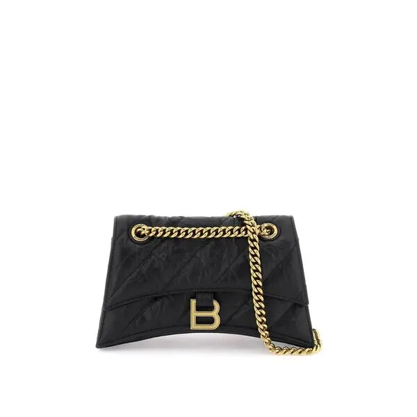 Balenciaga Crush Small Shoulder Bag - Black