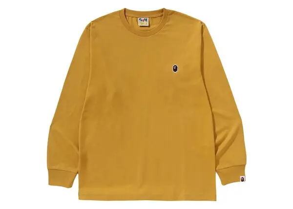 A BATHING APE One Point Long Sleeve Tee - Yellow