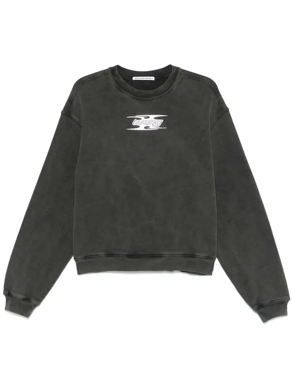 Alexander Wang Blade Logo Crewneck Sweatshirt - Washed Cedar