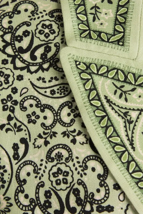 Zimmermann Double-breasted Paisley-print Linen Blazer