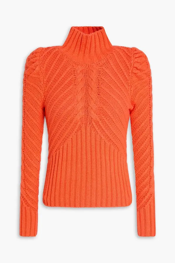 Zimmermann Cable-knit Wool-blend Turtleneck Sweater
