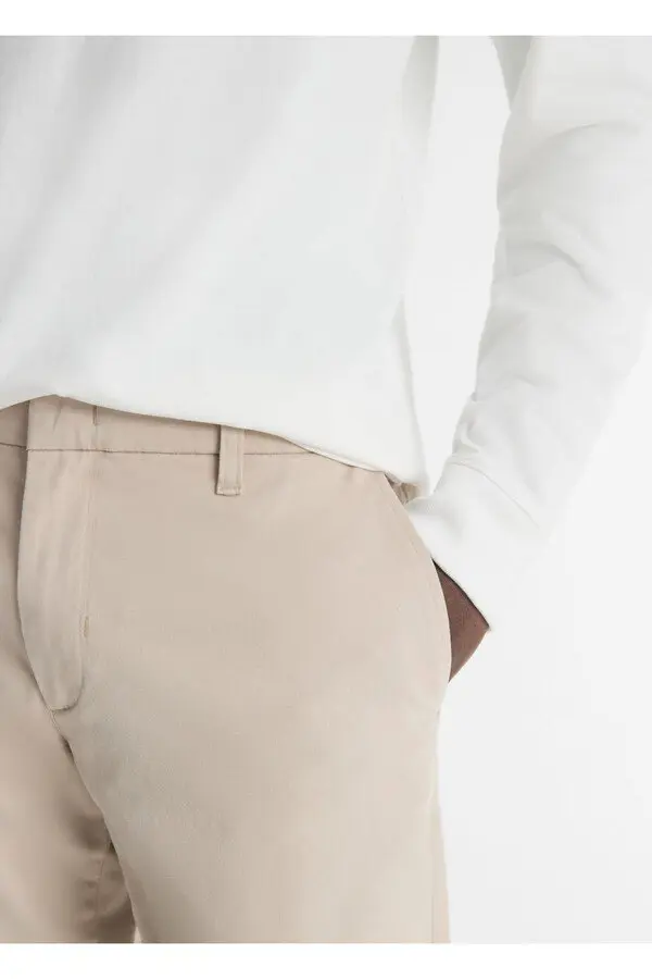 Vince Dylan Slim Cotton Chino Pant - Natural