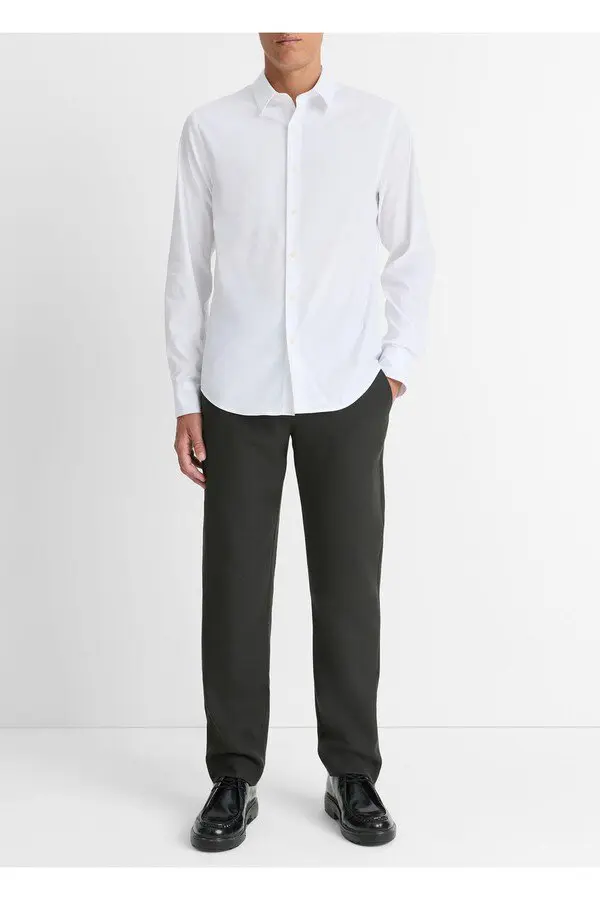 Vince Stretch-cotton Poplin Shirt - White