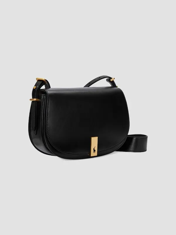 Polo Ralph Lauren Id Leather Saddle Bag - Black