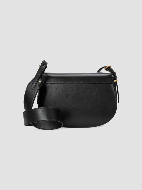 Polo Ralph Lauren Id Leather Saddle Bag - Black