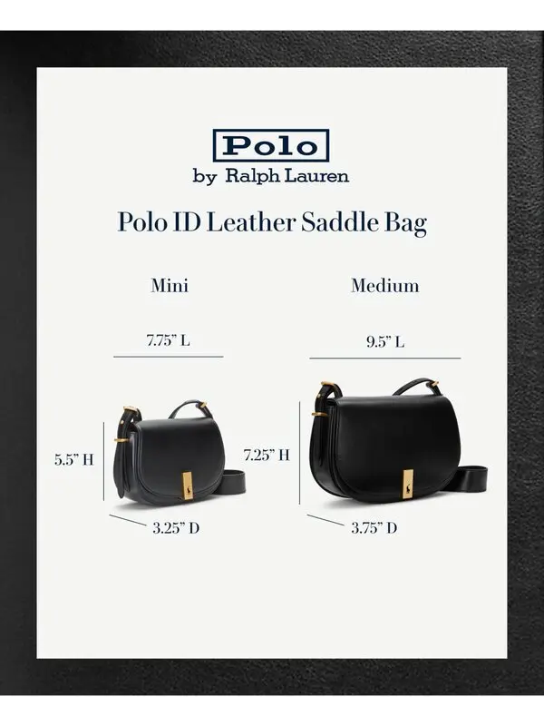 Polo Ralph Lauren Id Leather Saddle Bag - Black