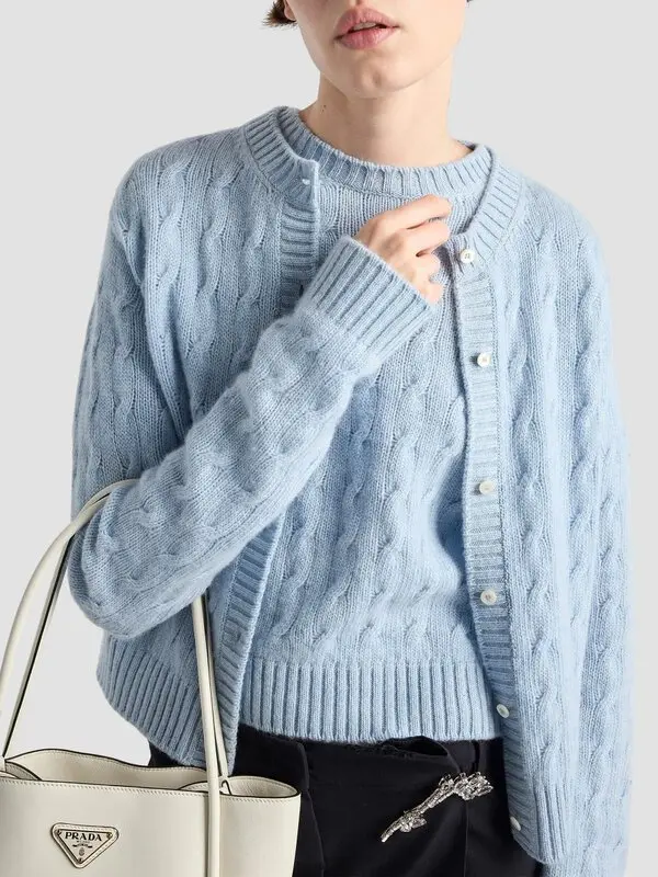 Prada Cable-knit Cashmere Sweater