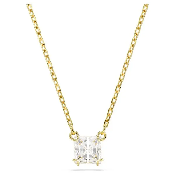 SWAROVSKI Stilla Attract Pendant With Emerald-cut Zirconia - White