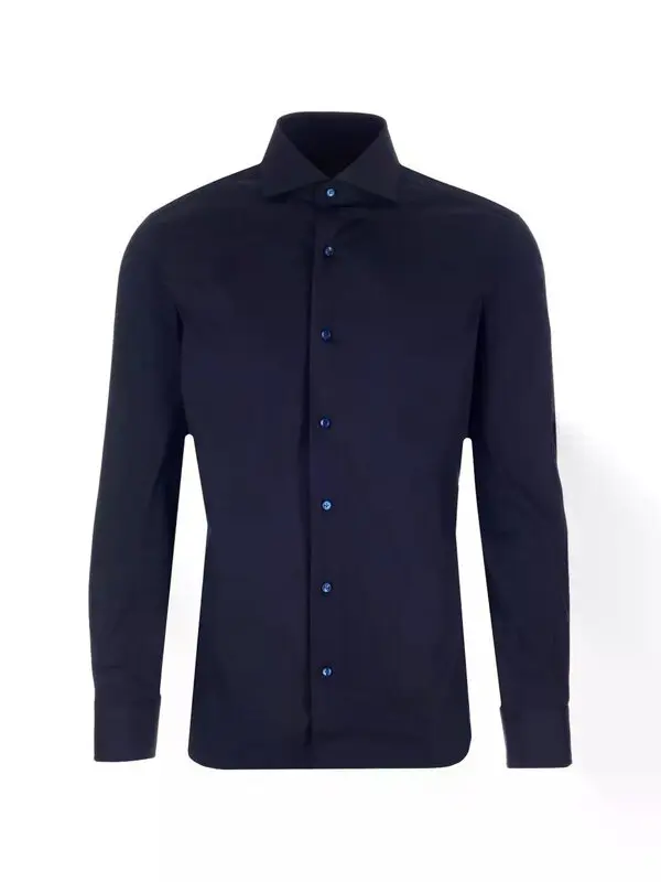 BARBA NAPOLI Spread-collar Shirt - Blue