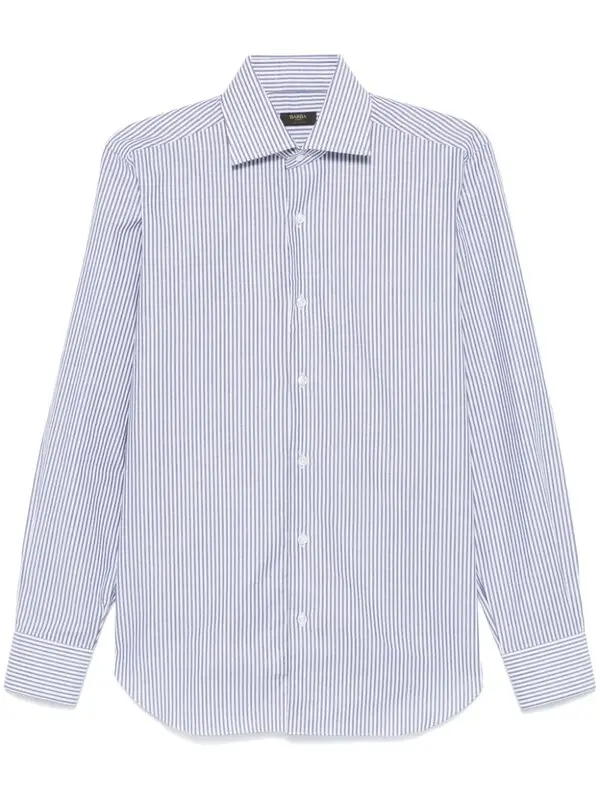 BARBA NAPOLI Striped Shirt - Blue