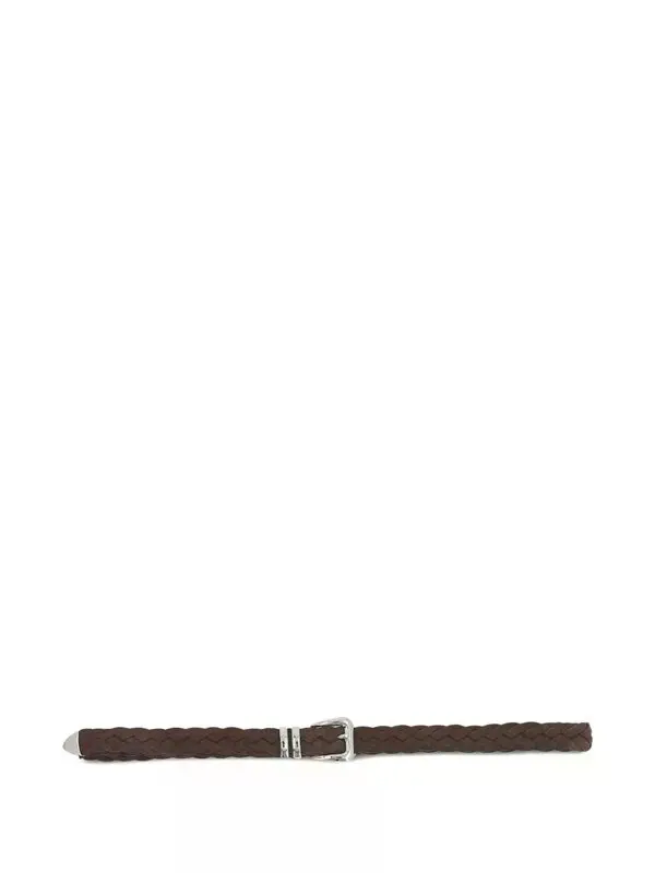 Brunello Cucinelli Interwoven Suede Belt - Brown