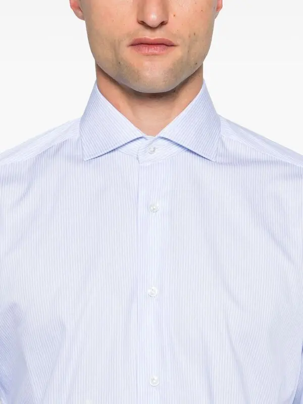 BARBA NAPOLI Striped Shirt - Blue