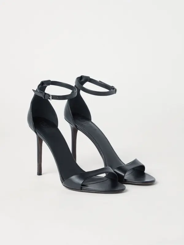 Brunello Cucinelli Leather Stiletto Sandals
