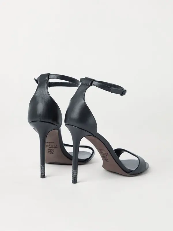 Brunello Cucinelli Leather Stiletto Sandals