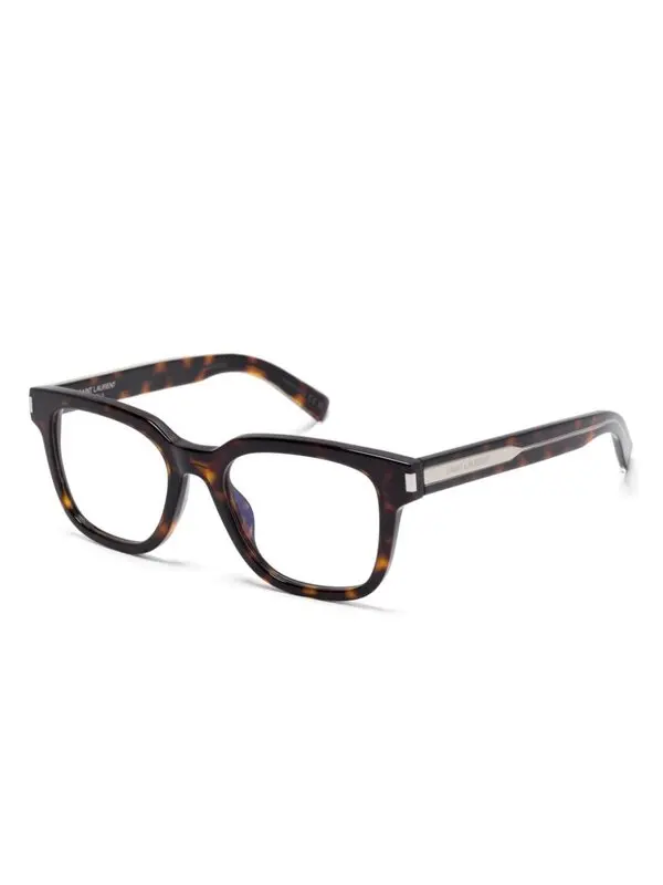Saint Laurent Wayfarer-frame Glasses - Brown