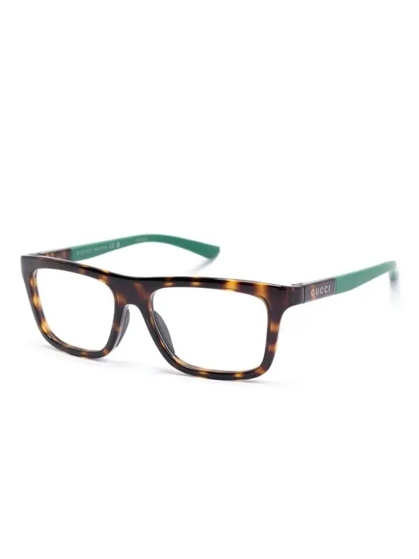 Gucci Square Frame Eyeglasses - Brown