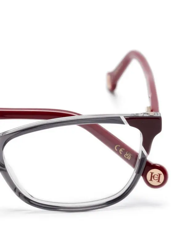 Carolina Herrera Rectangle Frame Eyeglasses - Red
